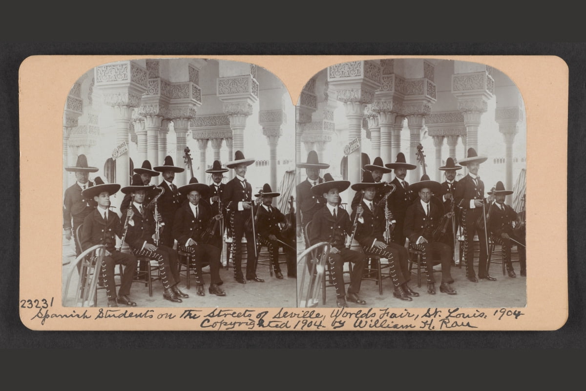 Print: Spanish Students On The Streets Of Seville, World's Fair, St ...
