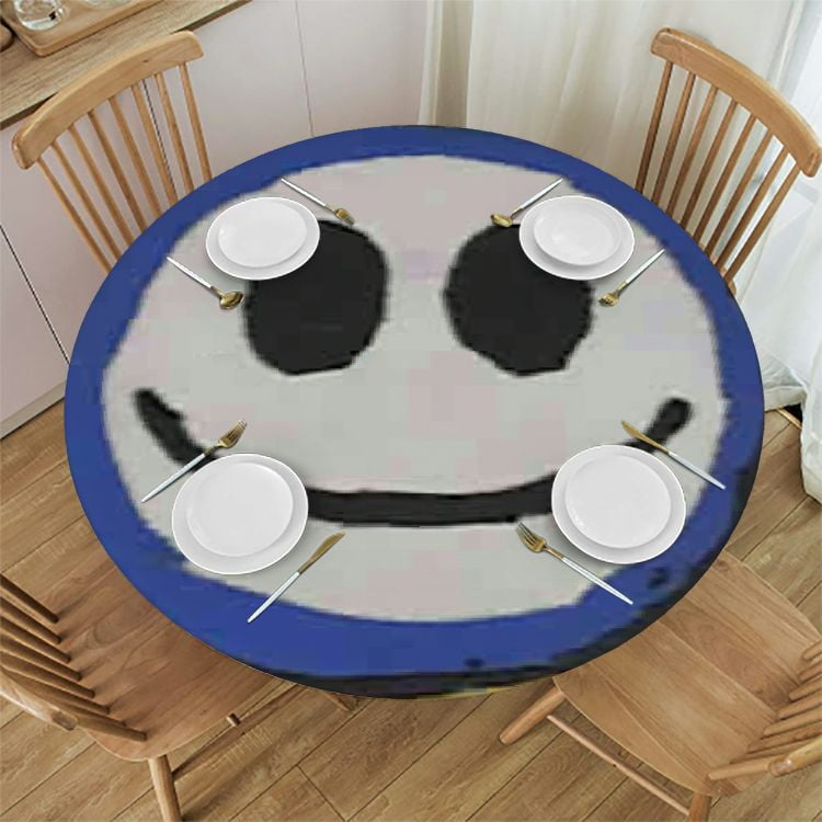 Print Spring Tablecloth Round Tablecloth - Water-Resistant Round Table ...