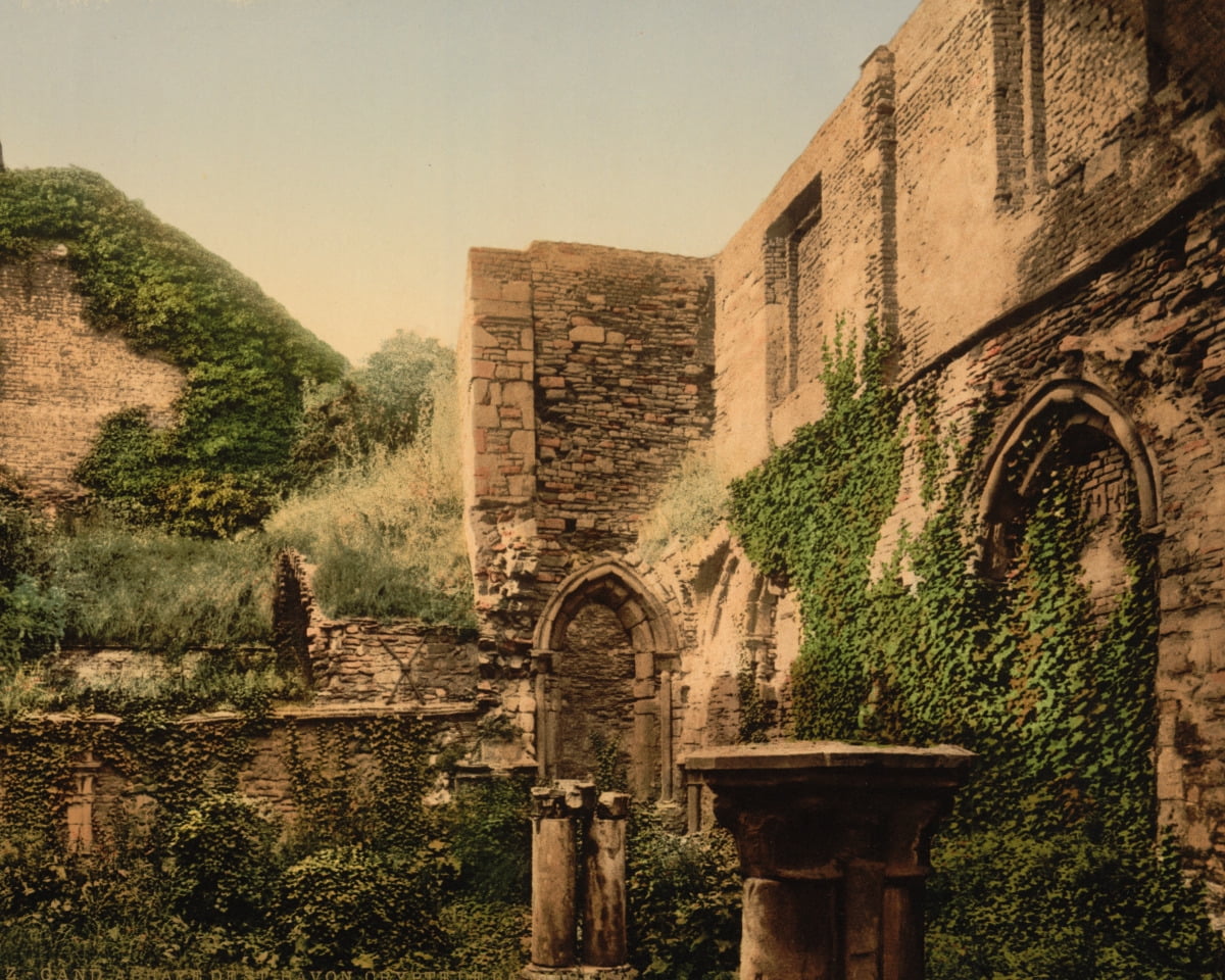 Print: St. Bavon Abbey, The Virgin's Crypt, Ghent, Belgium, circa 1890 ...