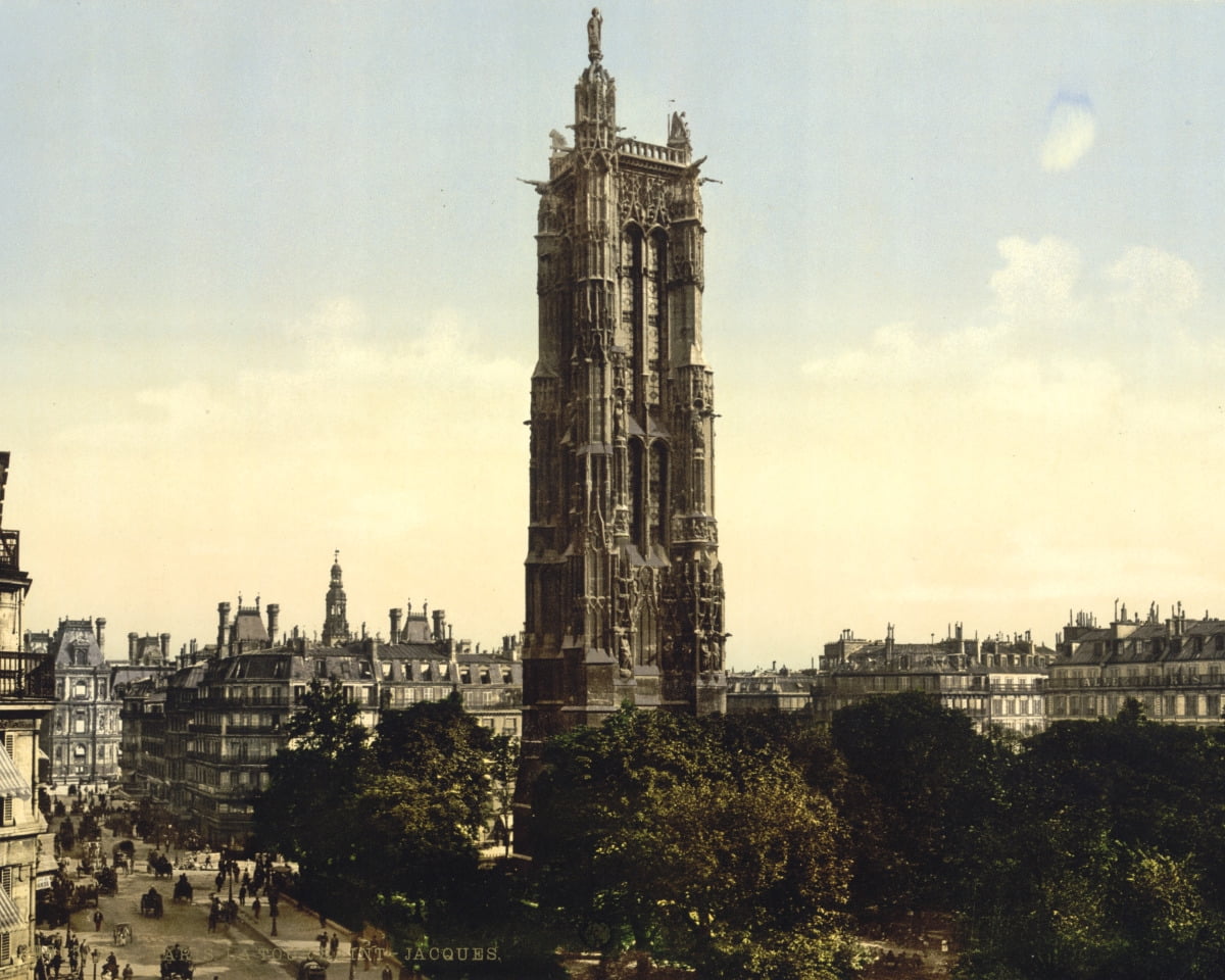 Print: St. James' Tower, Paris, France, circa 1890 - Walmart.com