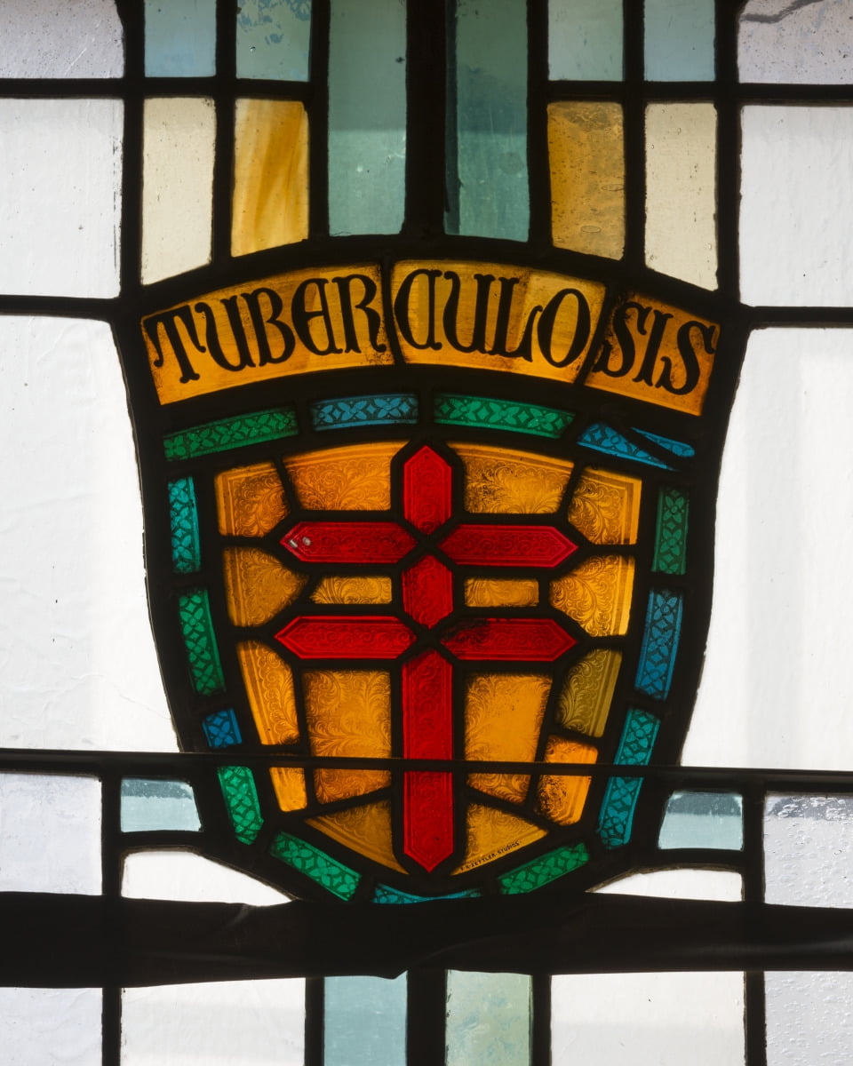 Print: Stained Glass Details At The William H. Welch Medical Library ...