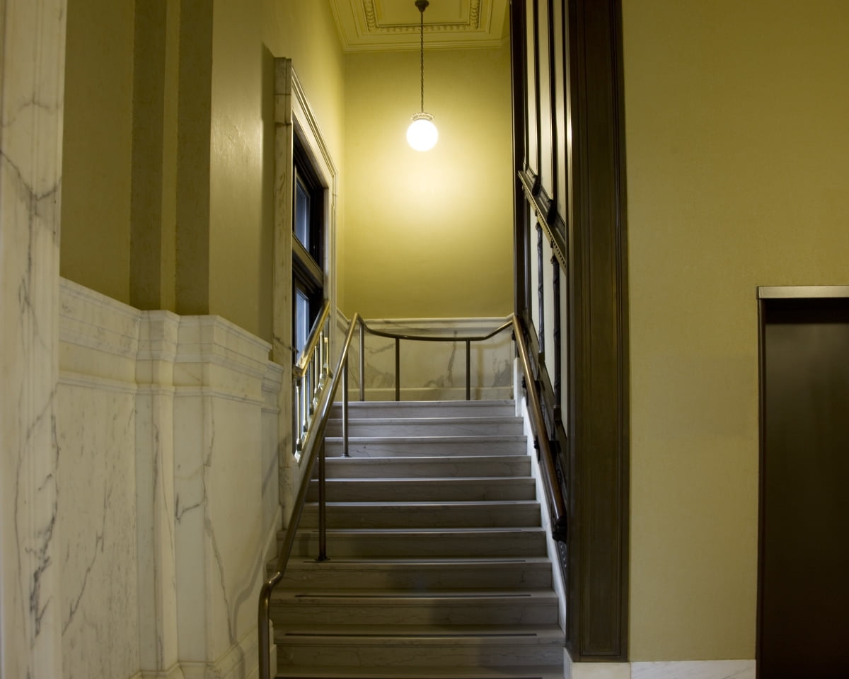 Print: Stairwell, Howard M. Metzenbaum U.S. Courthouse, Cleveland, Ohio ...