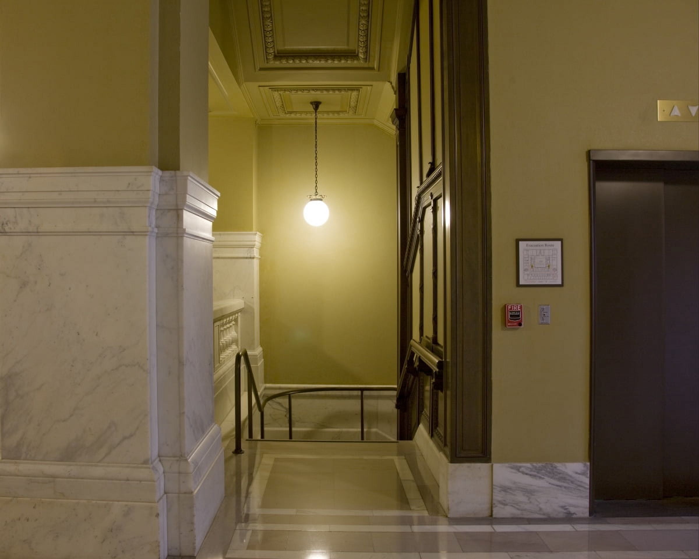 Print: Stairwell Termination, Howard M. Metzenbaum U.S. Courthouse ...
