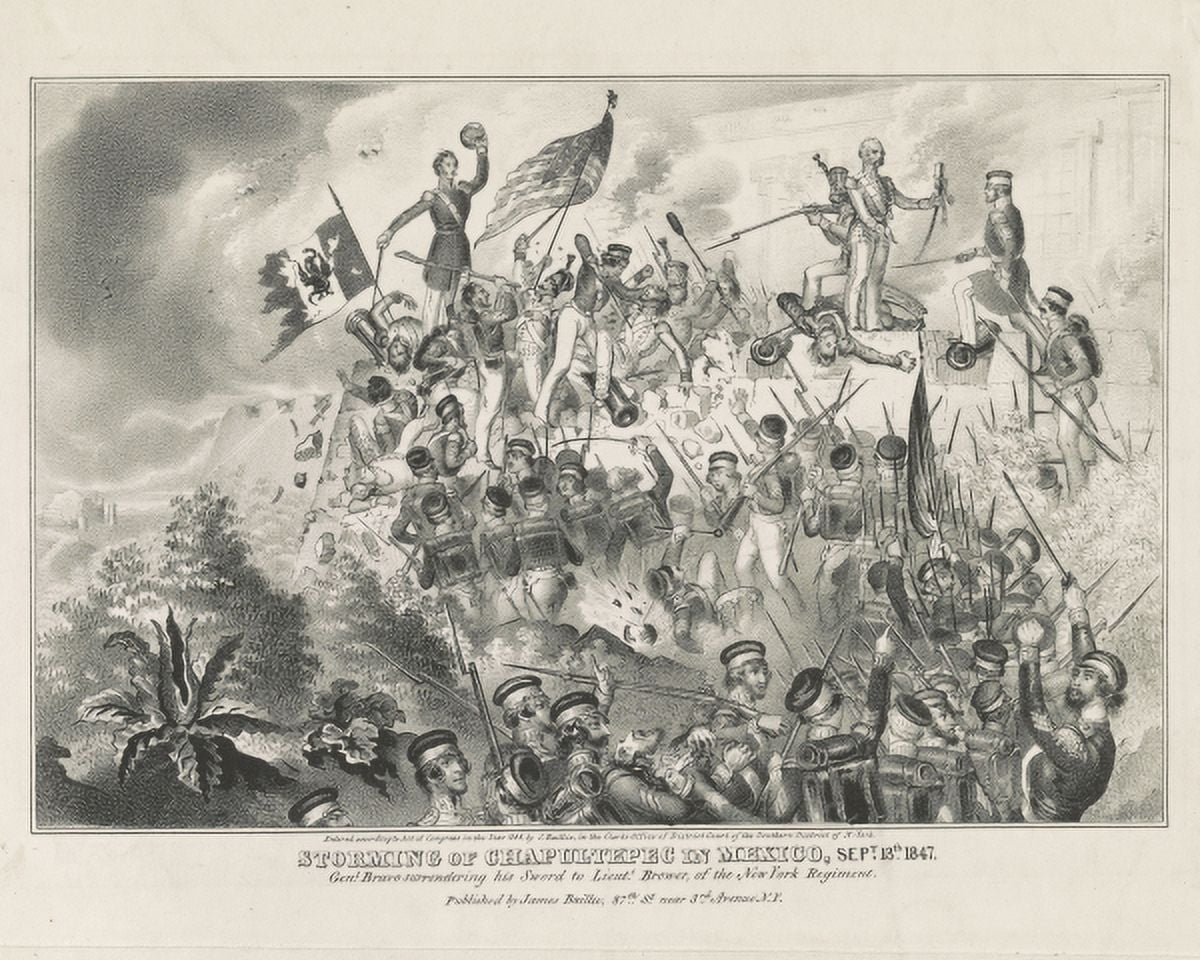 Print: Storming Of Chapultepec In Mexico, Sept. 13th, 1847 - Walmart.com