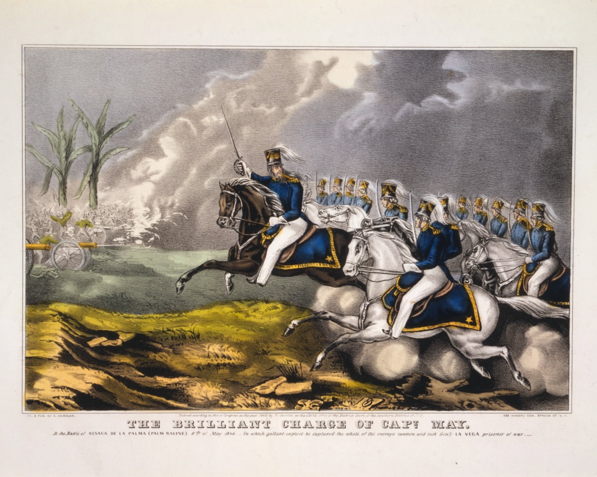 Print: The Brilliant Charge Of Capt. May--At The Battle Of Resaca De La ...