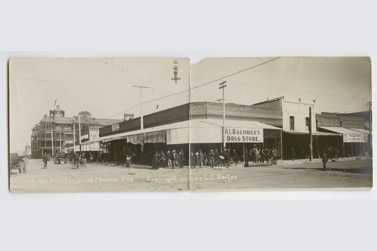 Print: The Busy Corner Of Phoenix, Arizona, 1908 - Walmart.com