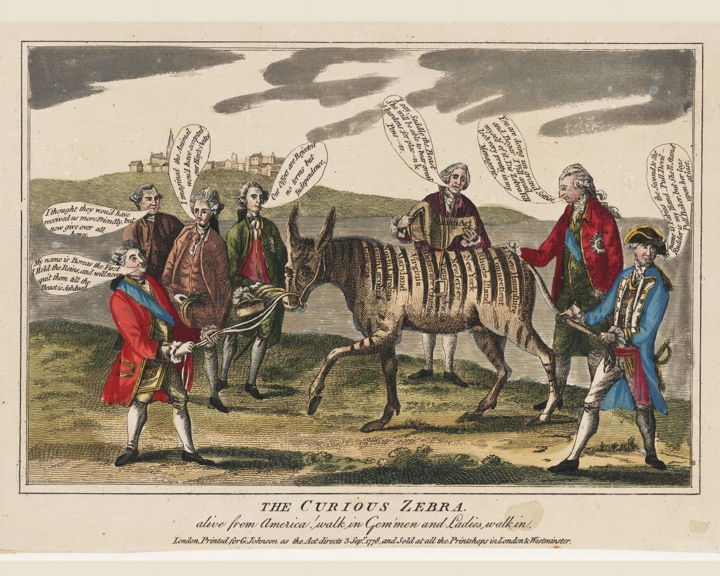 Print: The Curious Zebra - Alive From America! Walk In Gem'men And ...