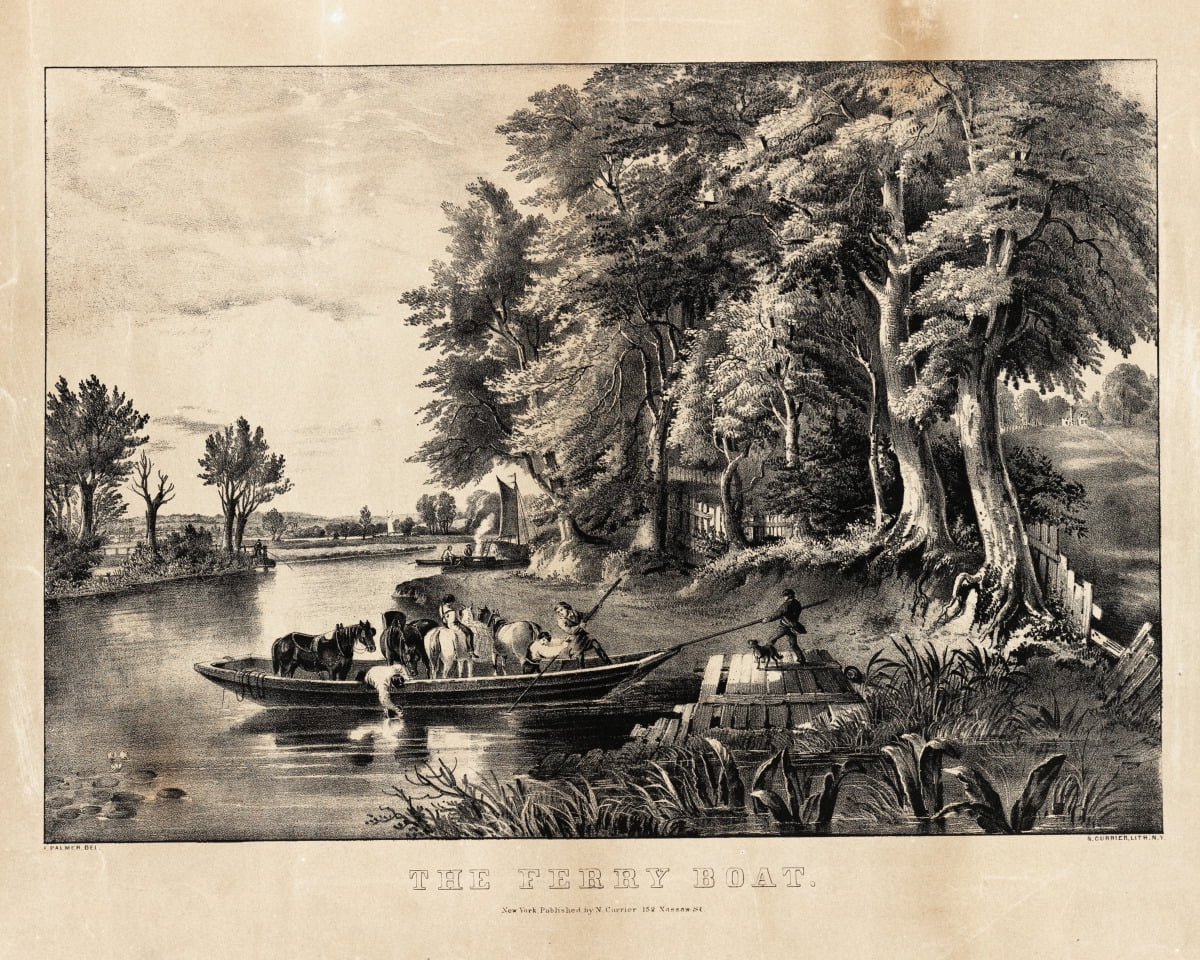 Print: The Ferry Boat, 1847 - Walmart.com