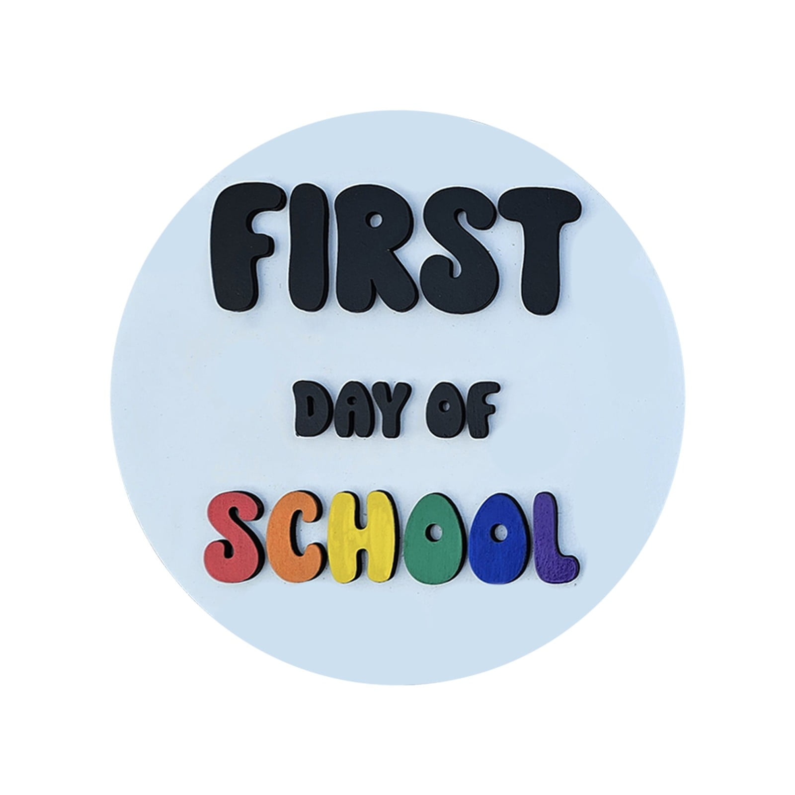 Print The First and Last Day Of The School Board Of 7.87 Inch Circular ...