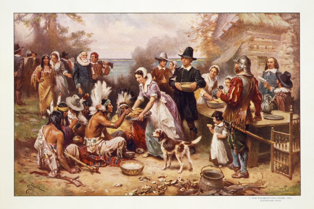 Print: The First Thanksgiving - Walmart.com