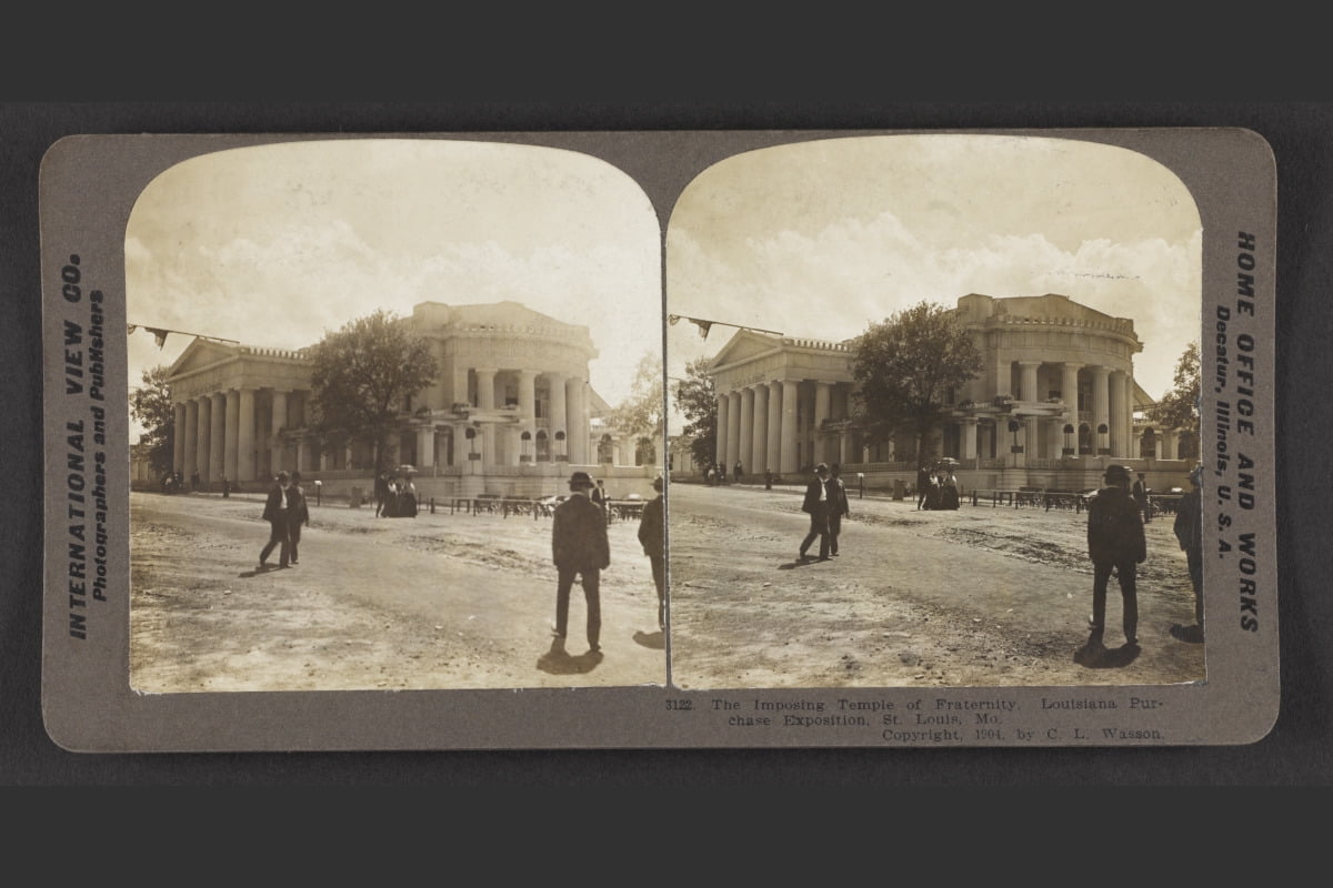 Print: The Imposing Temple Of Fraternity, Louisiana Purchase Exposition ...