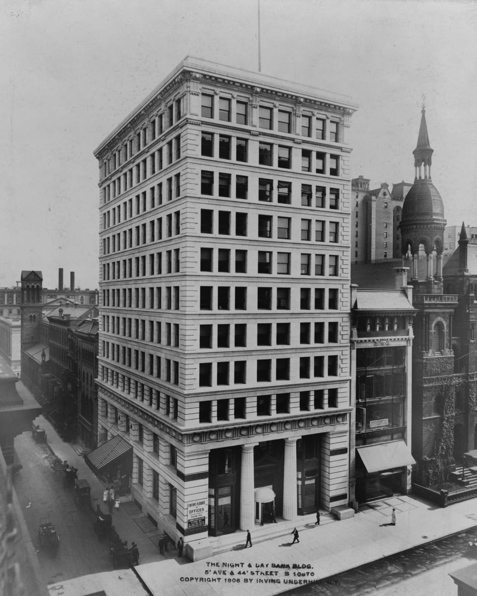Print: The Night & Day Bank Bldg., 5' Av. & 44' Street, 1906 - Walmart.com