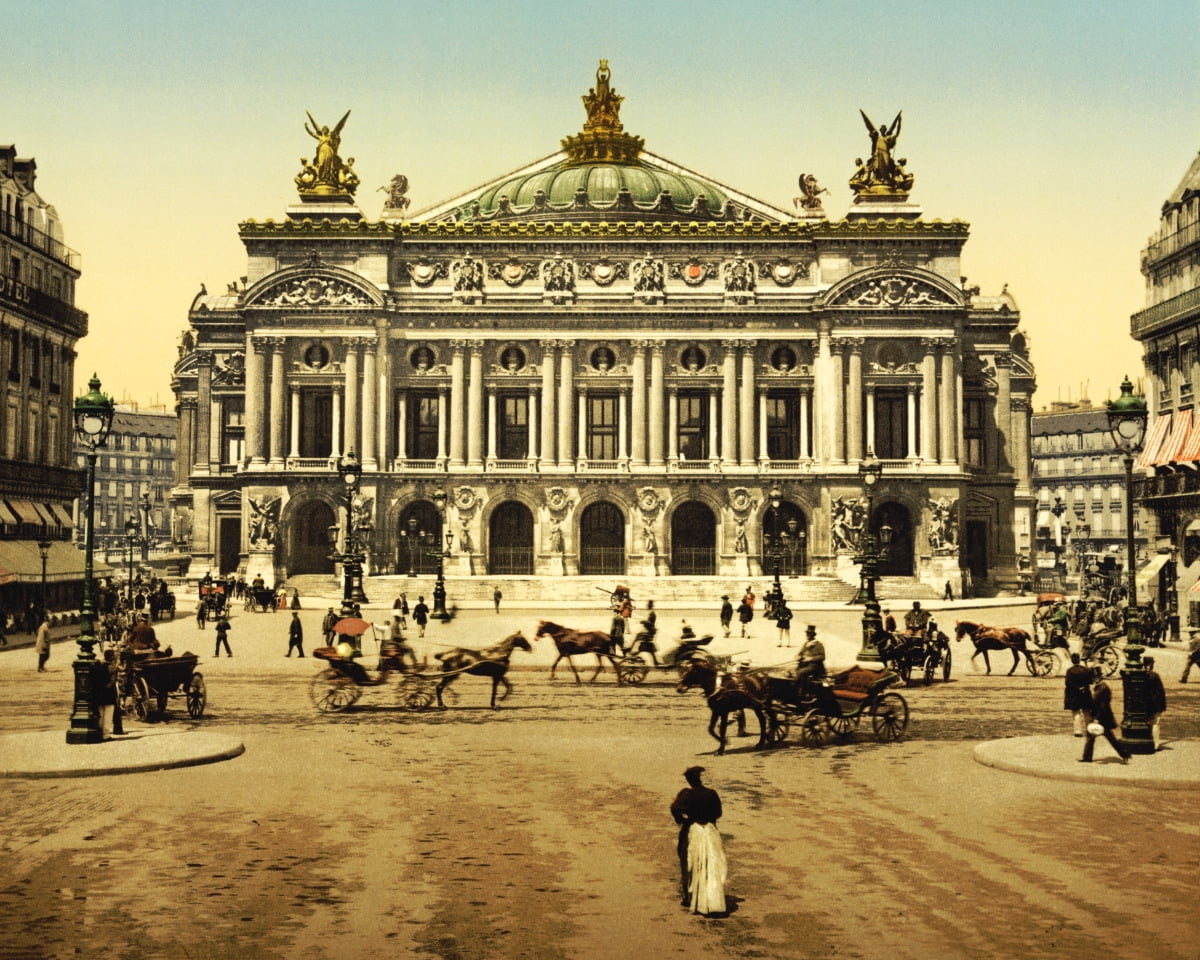Print: The Opera House, Paris, France, circa 1890 - Walmart.com