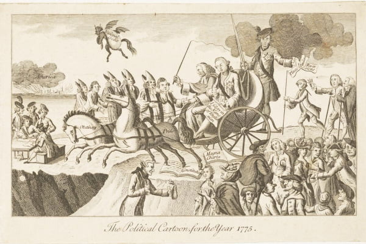 Print: The Political Cartoon For The Year 1775 - Walmart.com