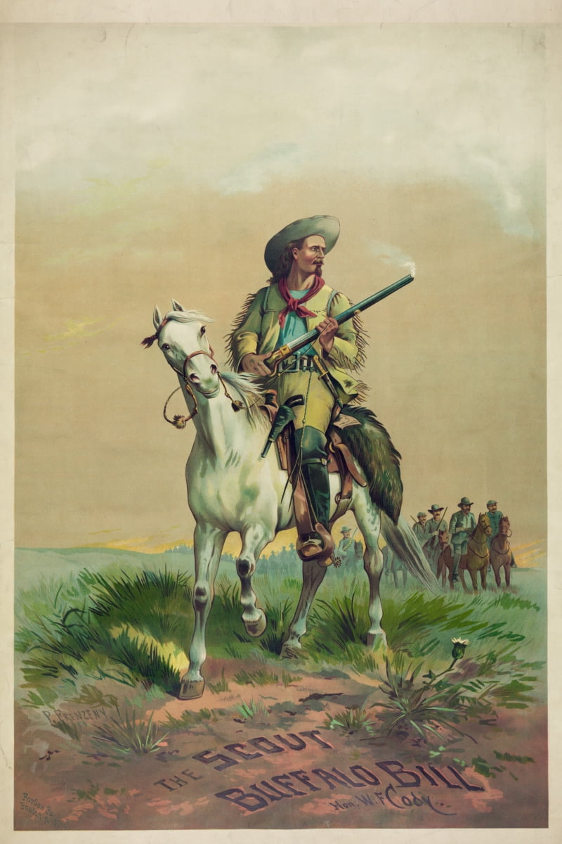 Print: The Scout Buffalo Bill. Hon. W.F. Cody, circa 1872 - Walmart.com
