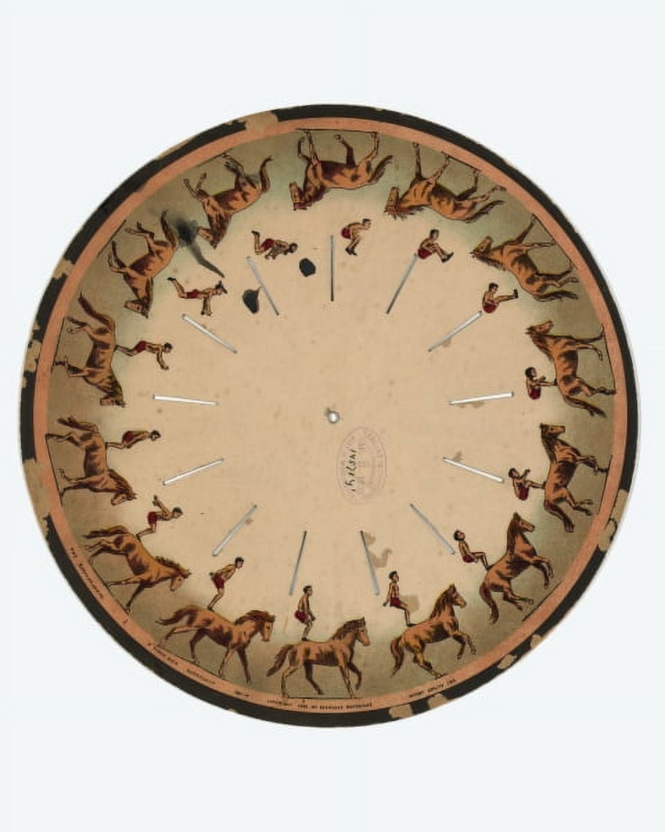 Print: The Zoopraxiscope - A Horse Back Somersault, 1893 - Walmart.com