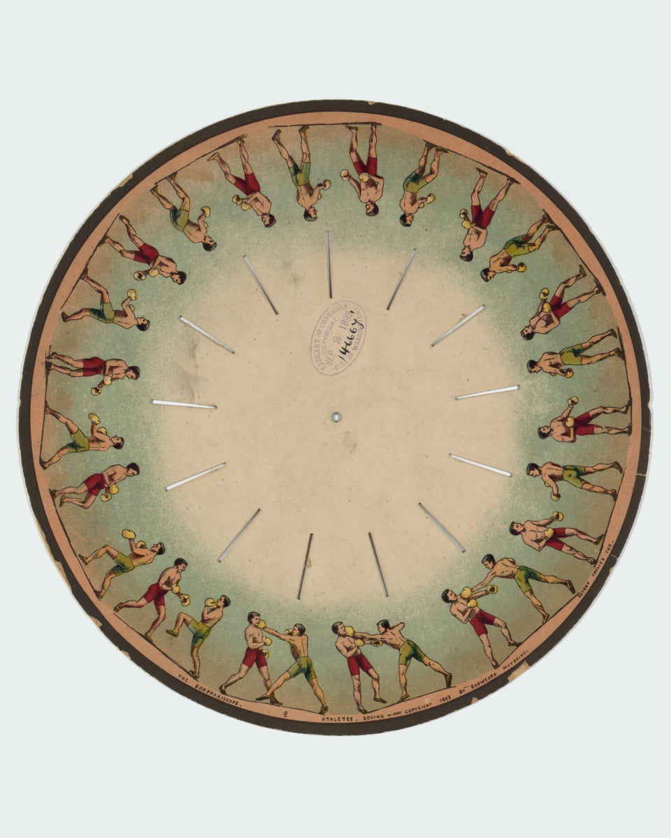 Print: The Zoopraxiscope--Athletes--Boxing, 1893 - Walmart.com