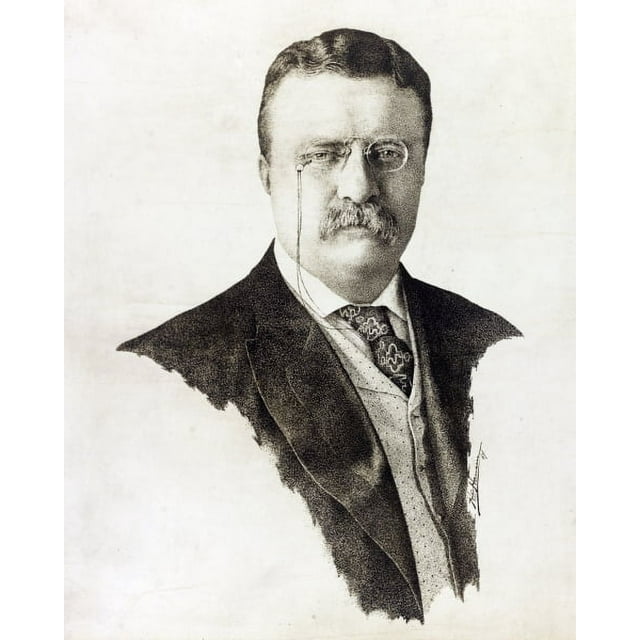 Print: Theodore Roosevelt, Portrait Of Head, Full Face View, 1910 ...