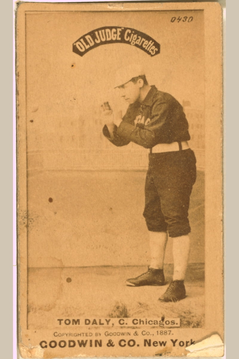 Print: Tom Daly, Chicago White Stockings, Baseball Card Portrait, 1887 ...