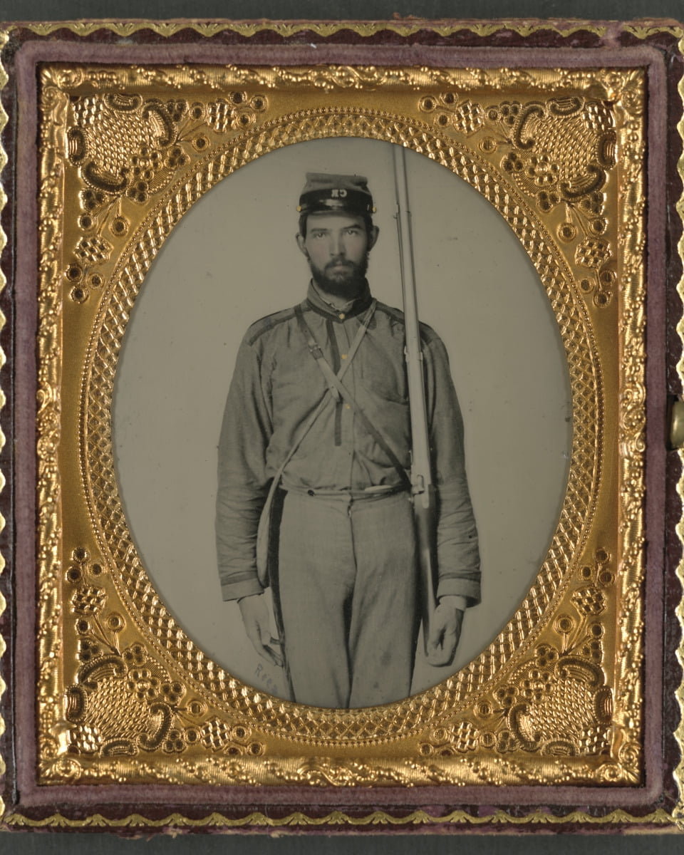 Print: Unidentified Soldier In Confederate Uniform And Craig's Rifles ...