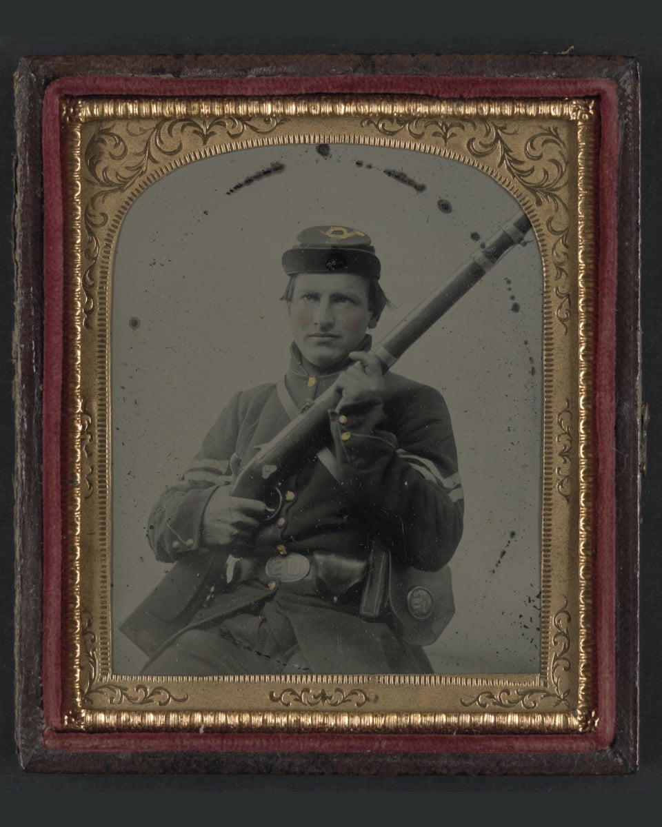Print: Unidentified Soldier In Union Corporal's Uniform, Infantry Kepi ...