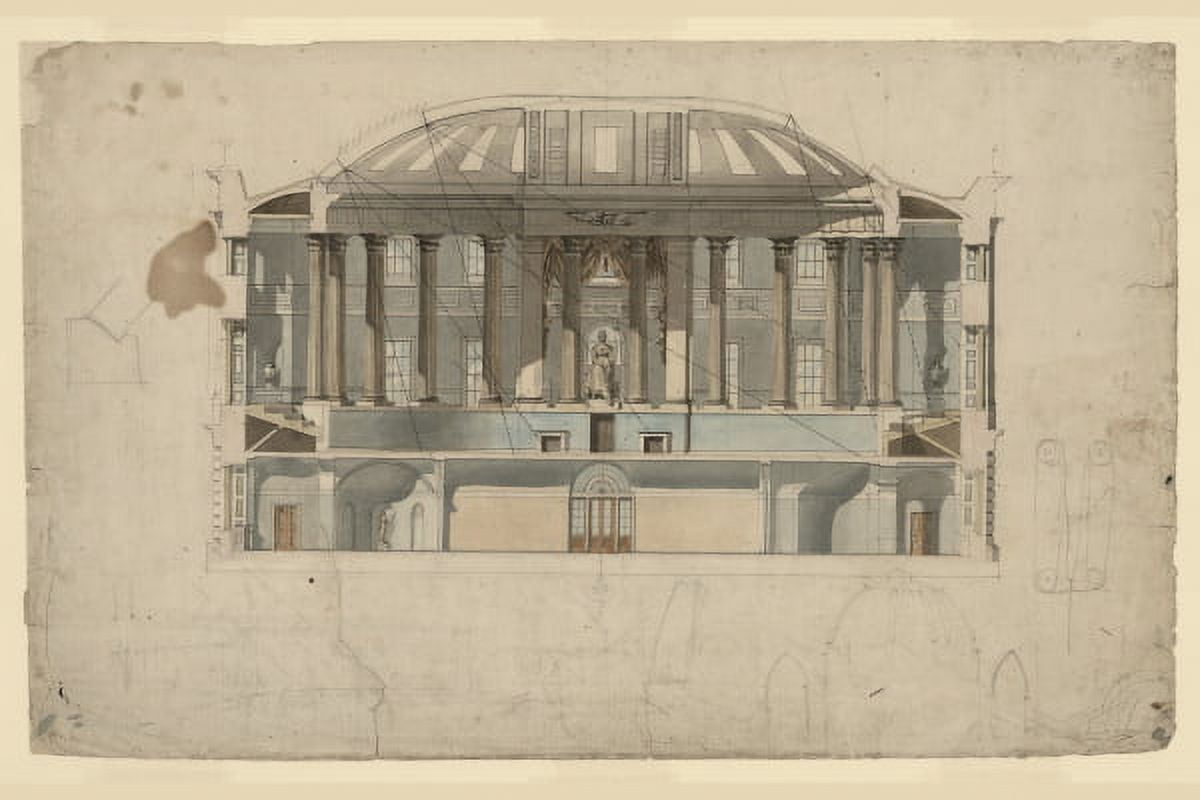 Print: United States Capitol, Washington, D.C. Section Of South Wing ...