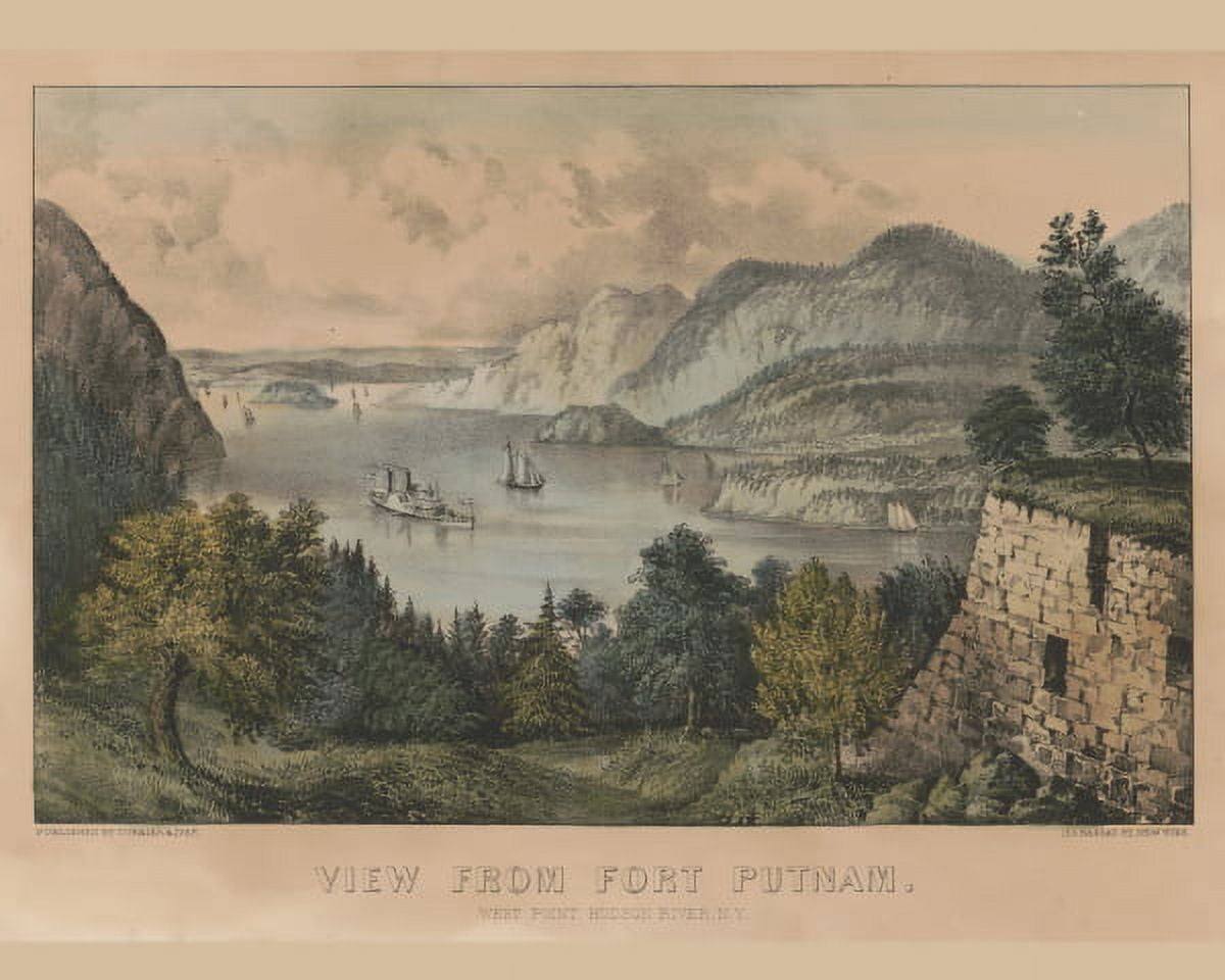 Print: View From Fort Putnam: West Point Hudson River, New York, circa ...
