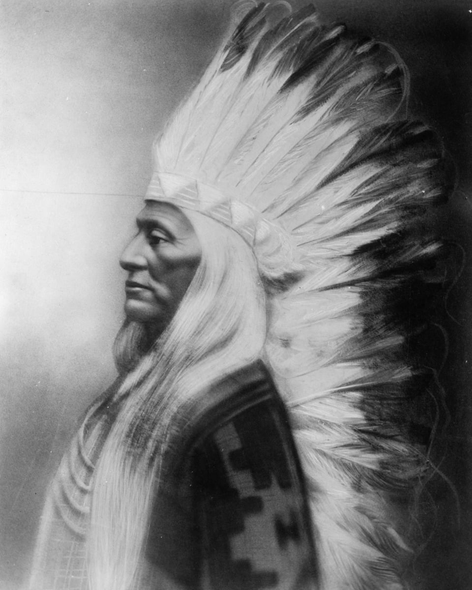 Print: Washakie, Chief Of Shoshones, Half-Length Portrait, Facing Left ...