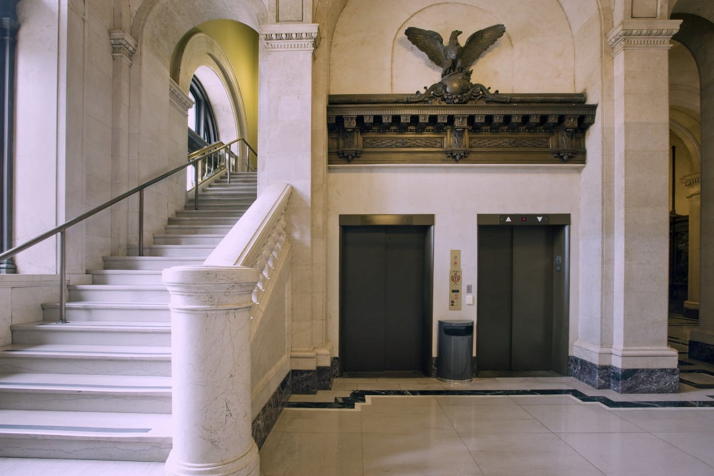 Print: West Elevator Lobby, Howard M. Metzenbaum U.S. Courthouse ...