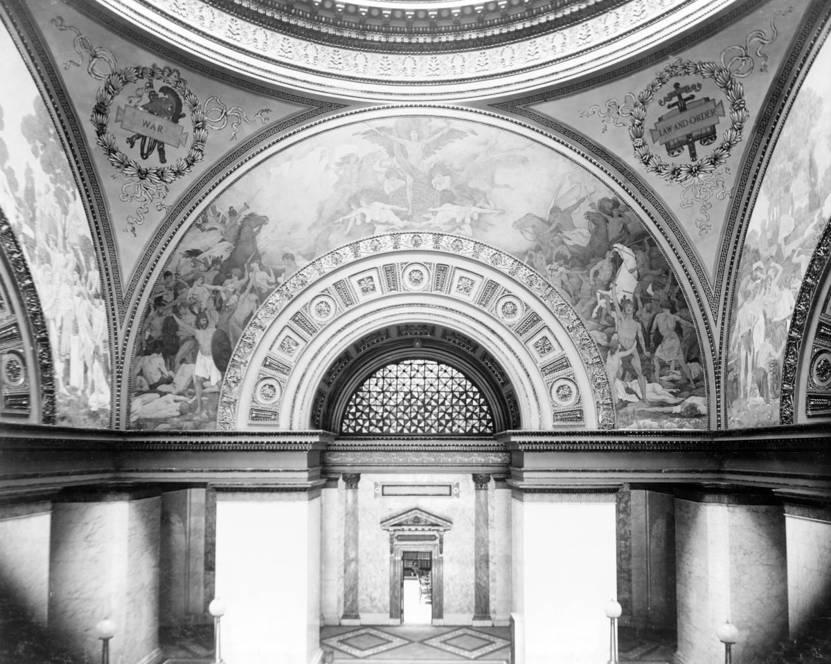 Print: West Side Of Courthouse Rotunda, Fort Wayne, Indiana, 1902 ...