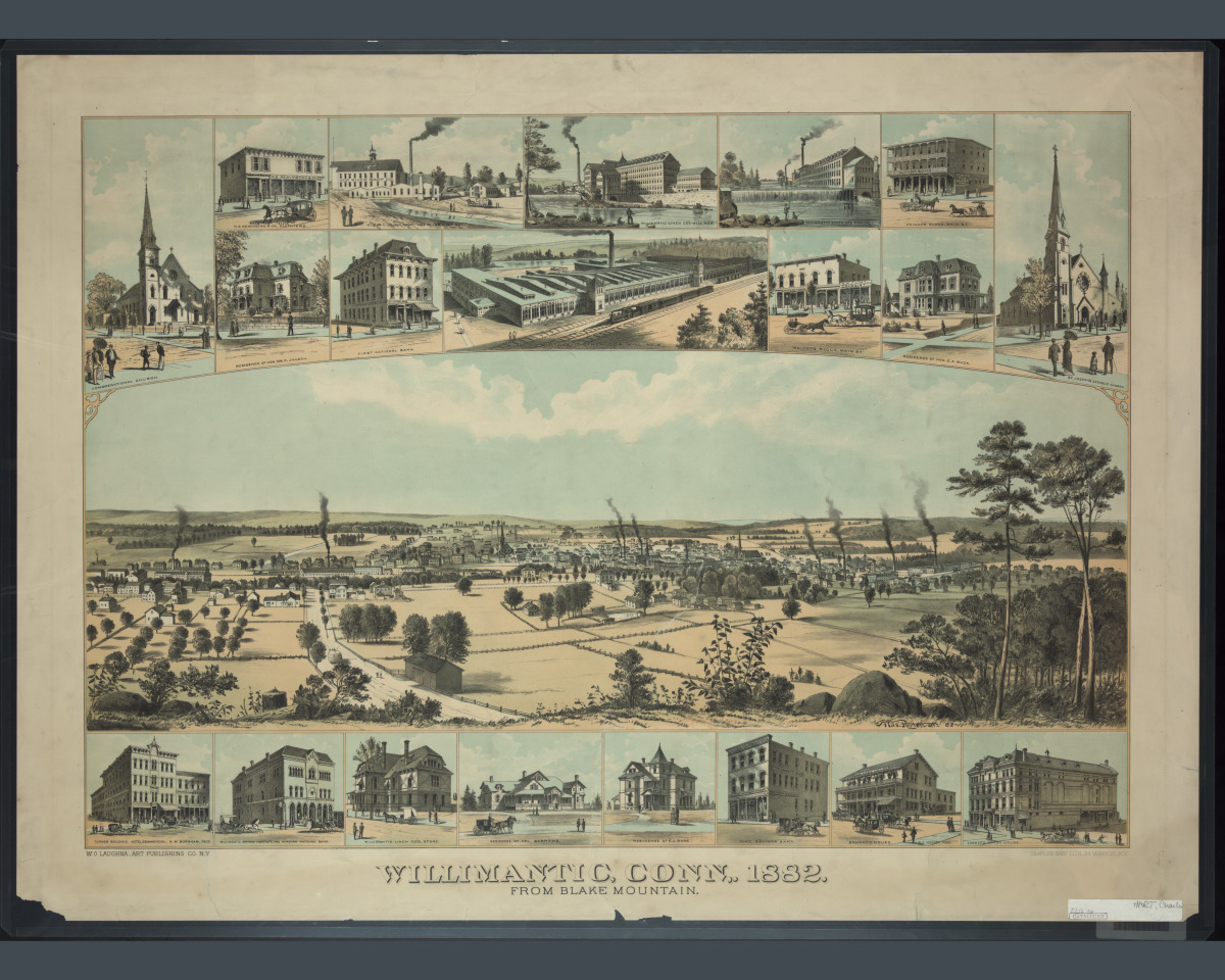 Print: Willimantic, Conn., 1882 From Blake Mountain /, 1882 - Walmart.com