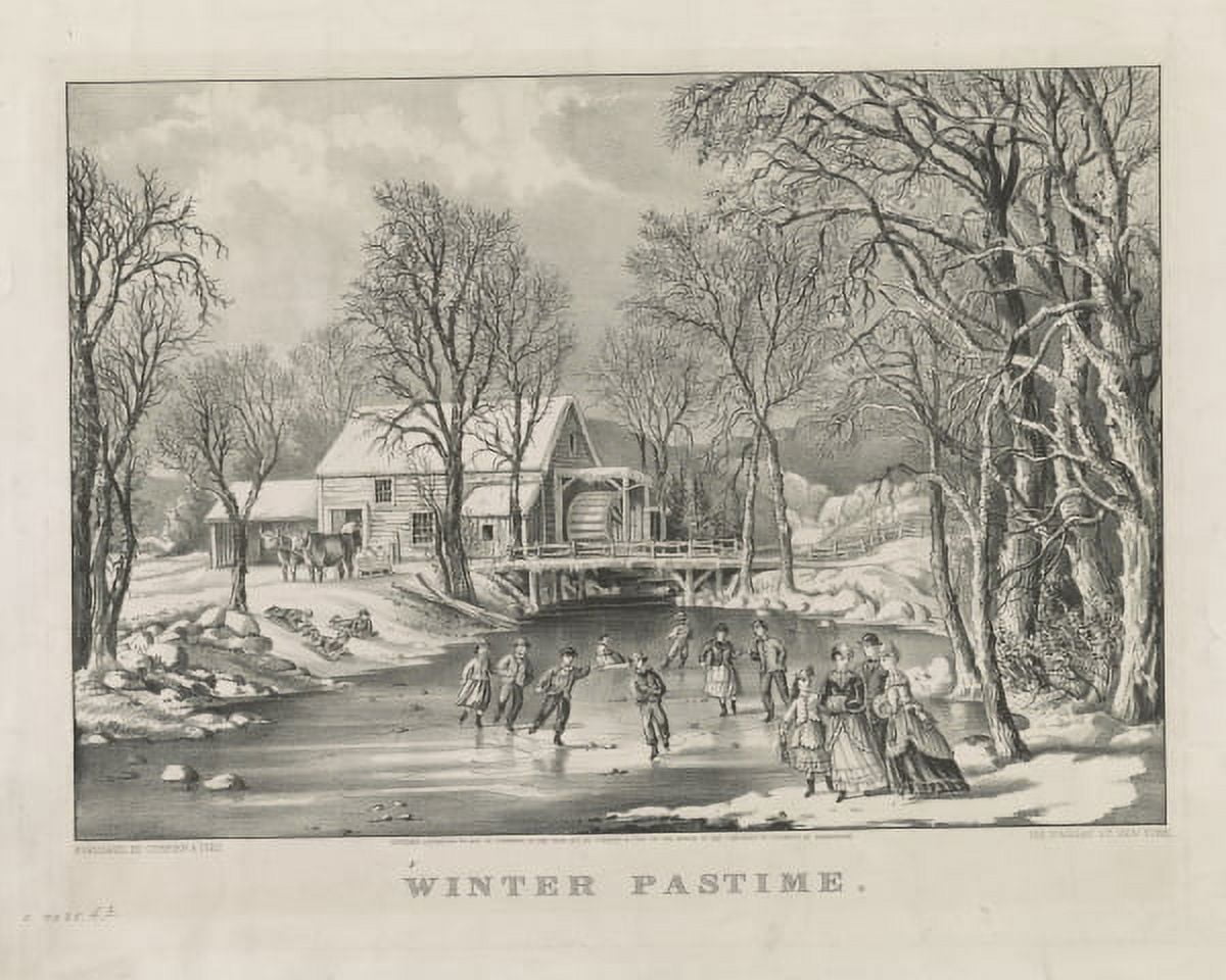Print: Winter Pastime, 1870 - Walmart.com