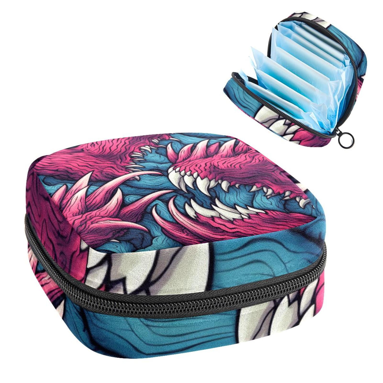 Print Women's Period Storage Bag with Velvet Fabric, Sponge Padding ...