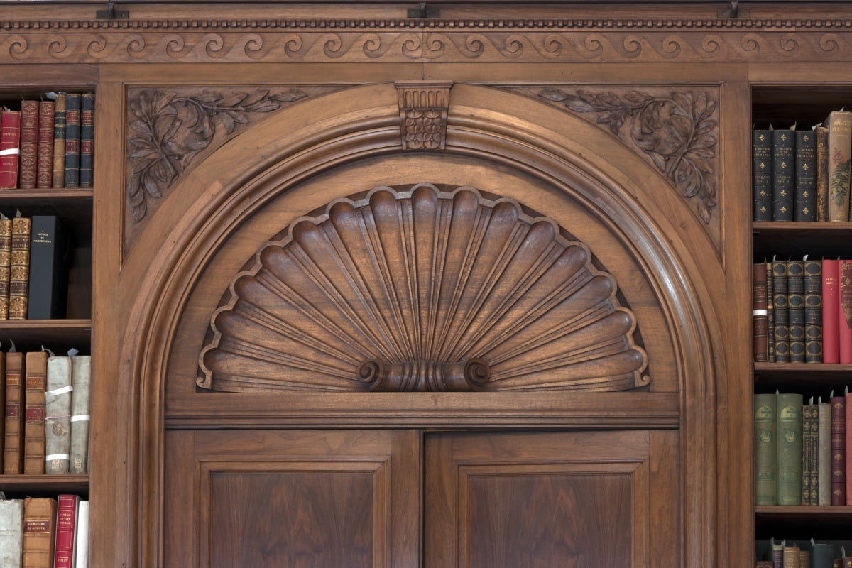 Print: Woodwork Detail At The John Work Garrett Library, Part Of The ...