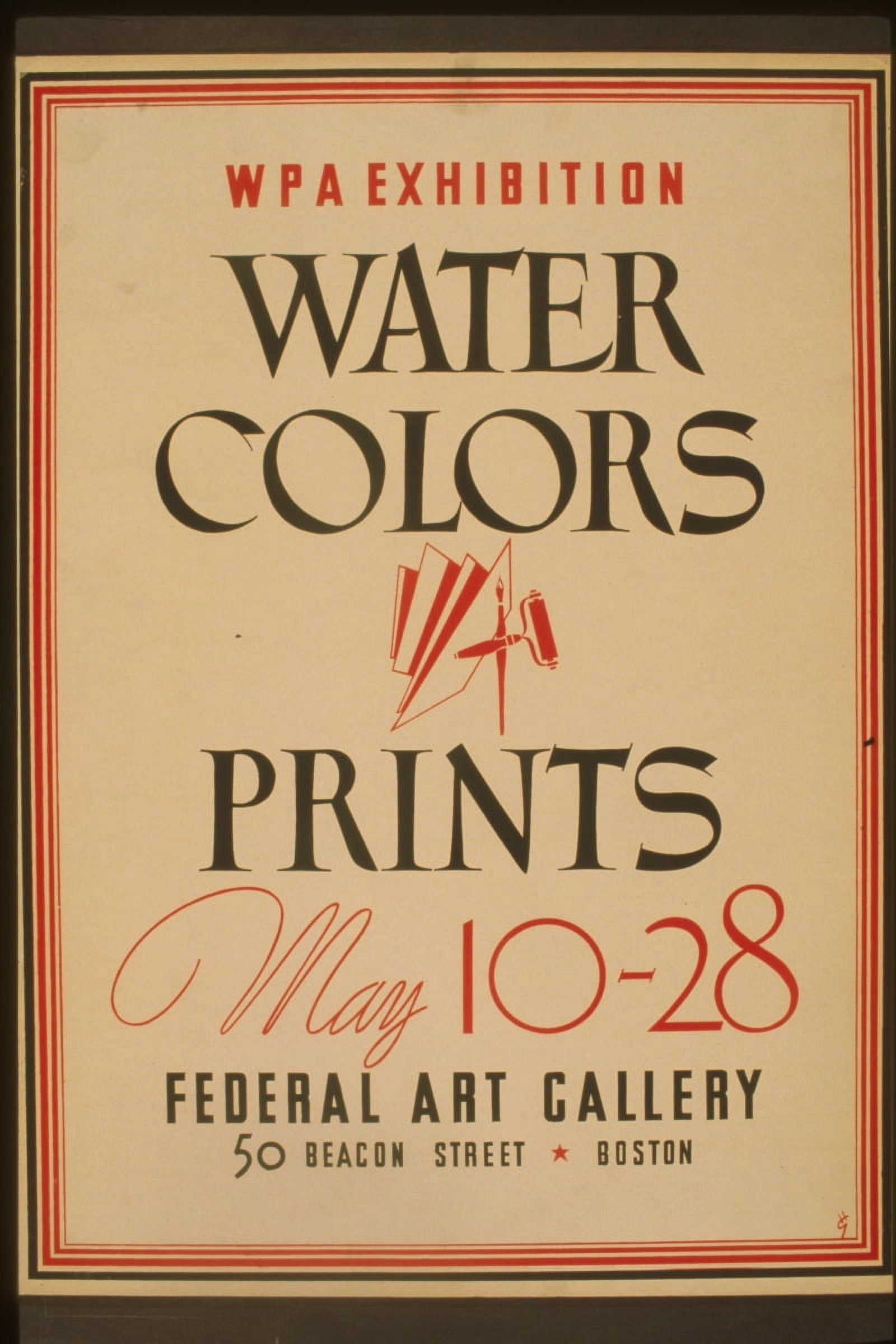 Print: Wpa Exhibition Water Colors And Prints, Federal Art Gallery ...