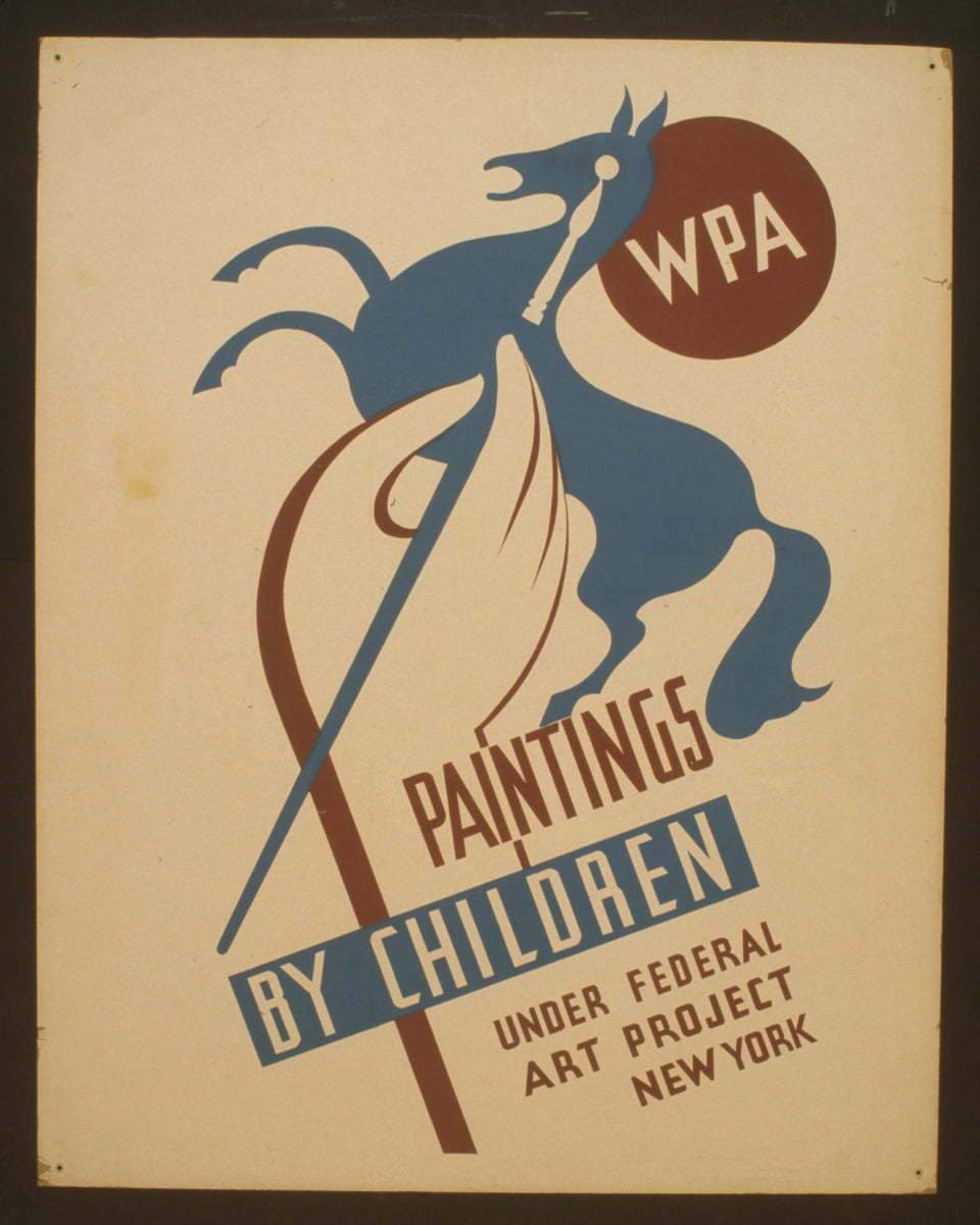 Print: Wpa Paintings By Children Under Federal Art Project, New York ...