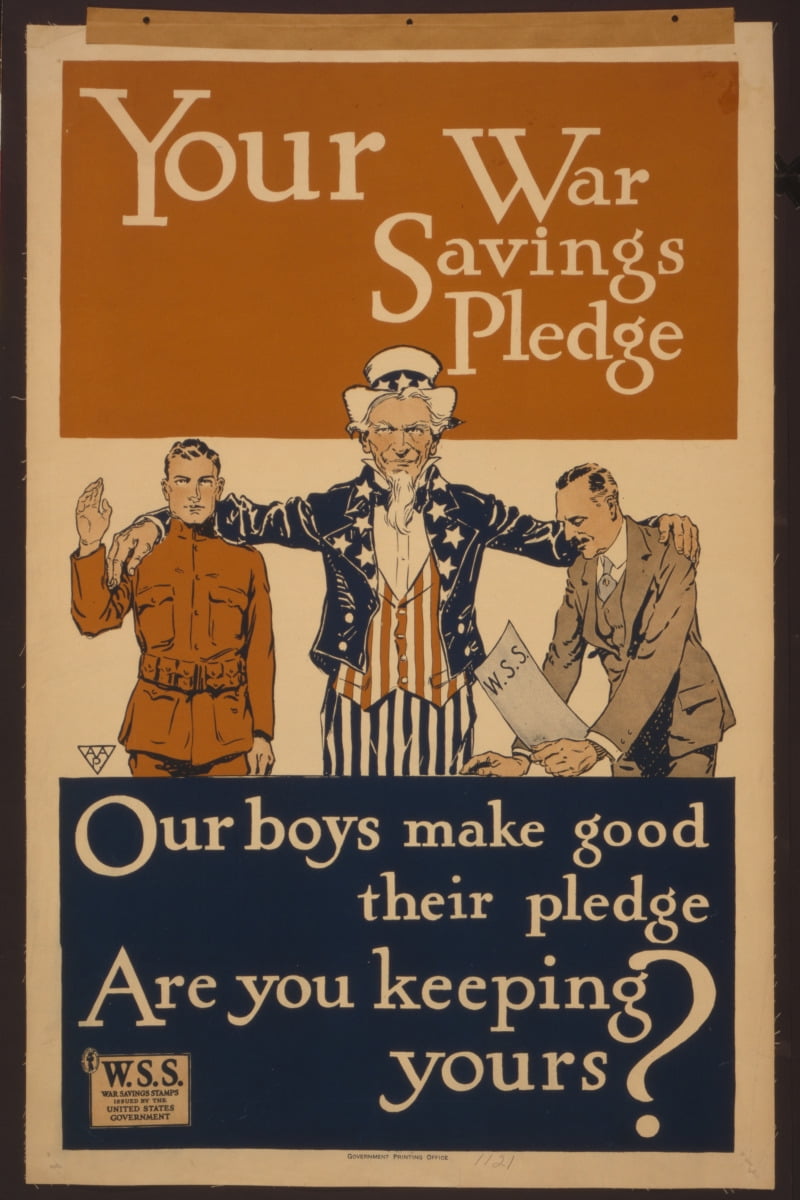 Print: Your War Savings Pledge Our Boys Make Good Their Pledge--Are You ...