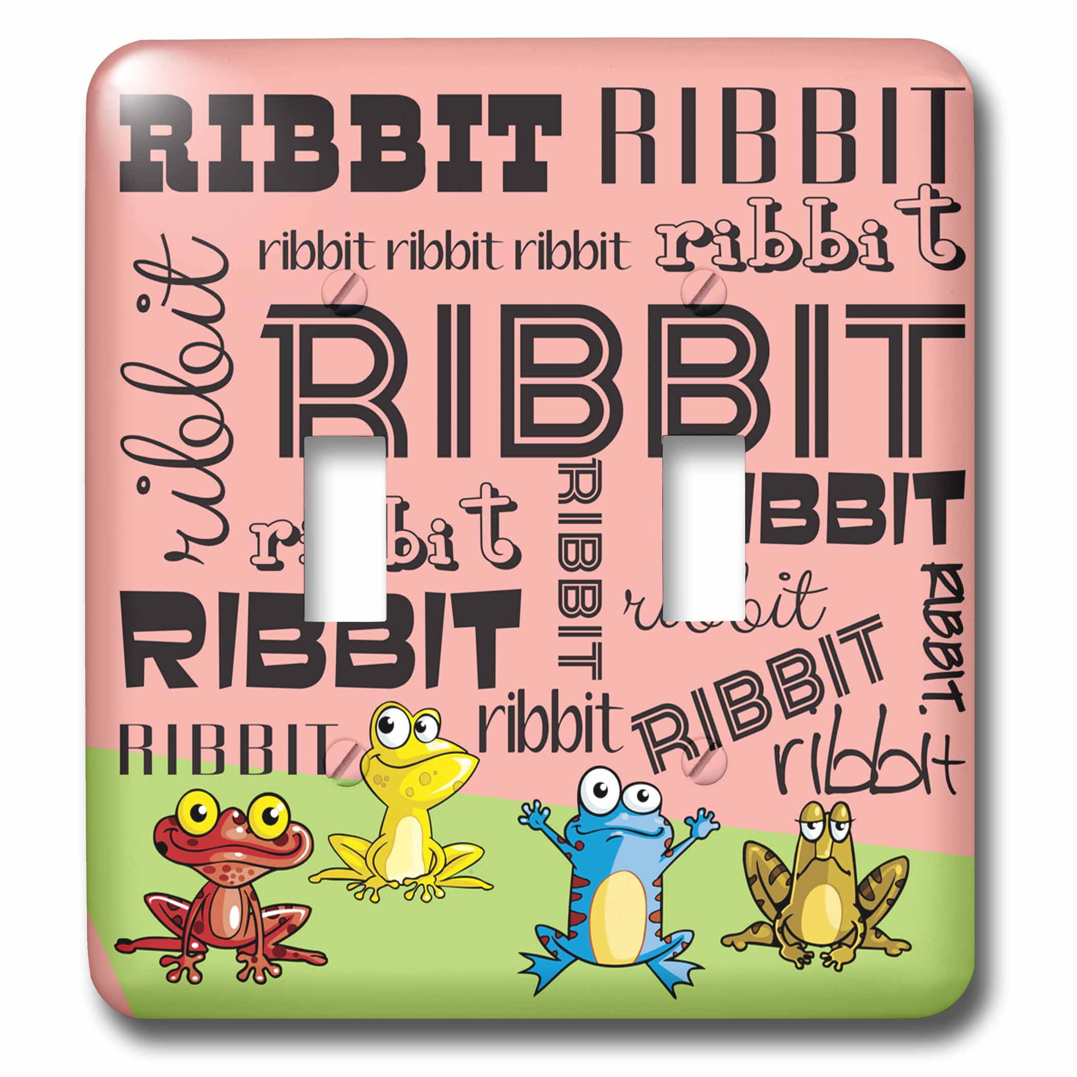 3dRose, Print of Ribbit Frogs, double toggle switch - Walmart.com