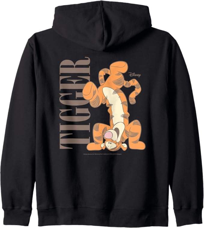 (Print on Back) Winnie the Pooh - Muted Tigger Puillover Hoodie for Men ...