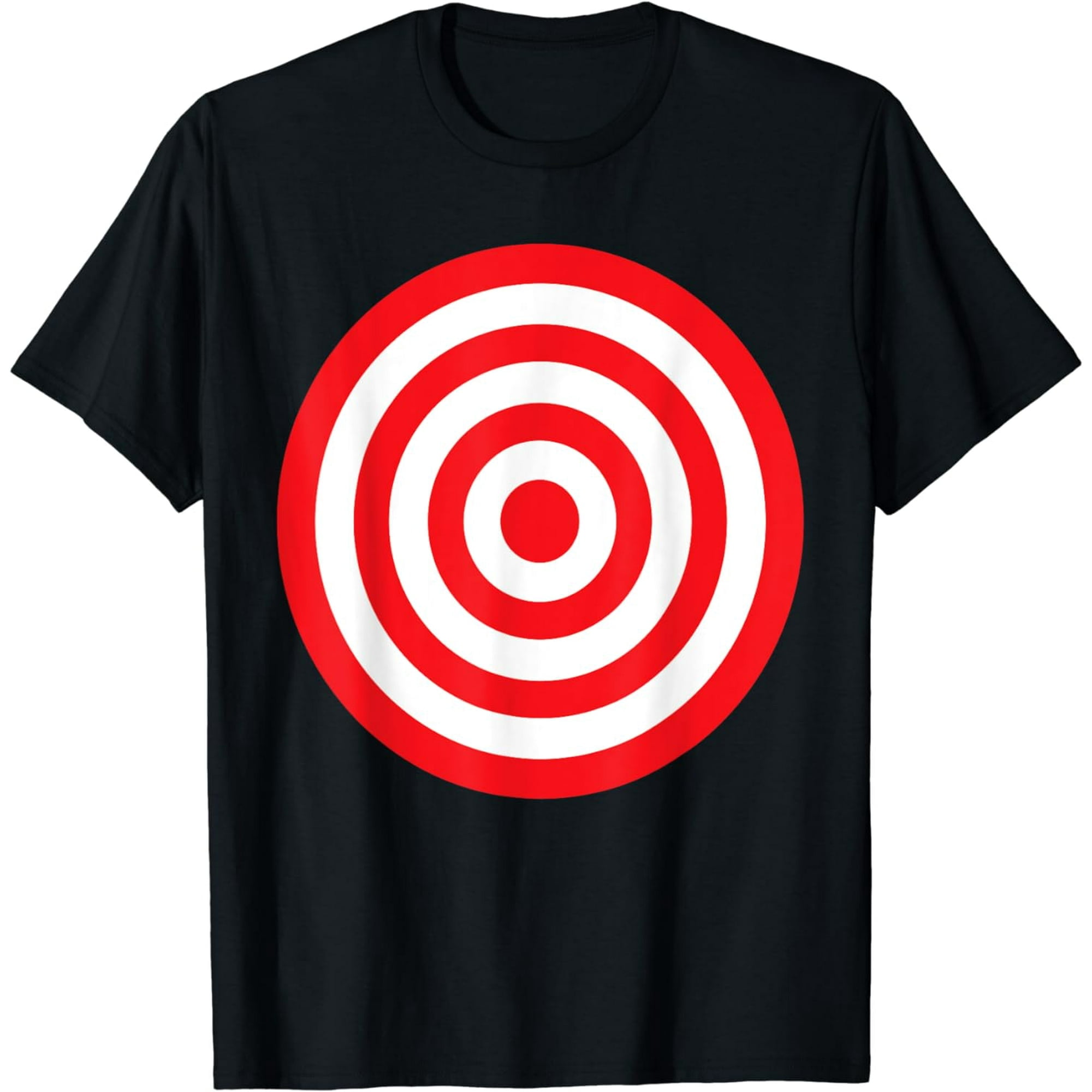 (Print on Front & Back) Bullseye Target Bulls Eye Red White pure cotton ...