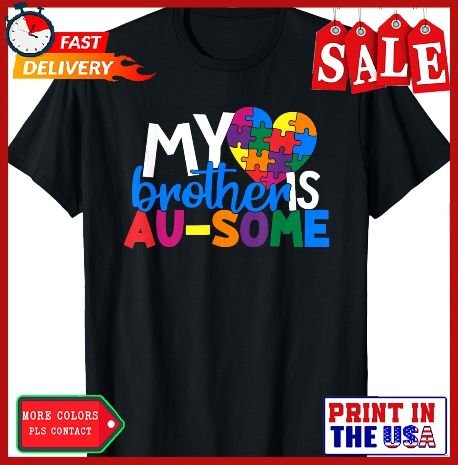 PrintJunkie Autism Support and Awareness My Autistic Brother Is Awesome ...