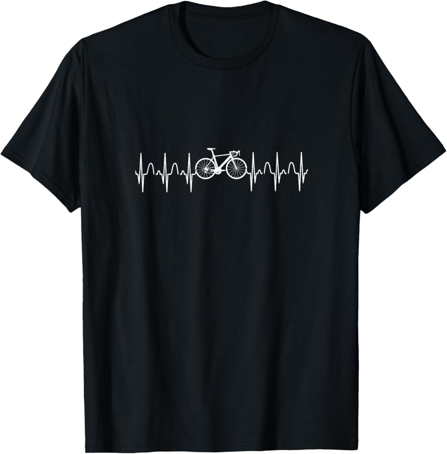 PrintJunkie Bike heartbeat as bicycle heart rate for biker & bicycling ...