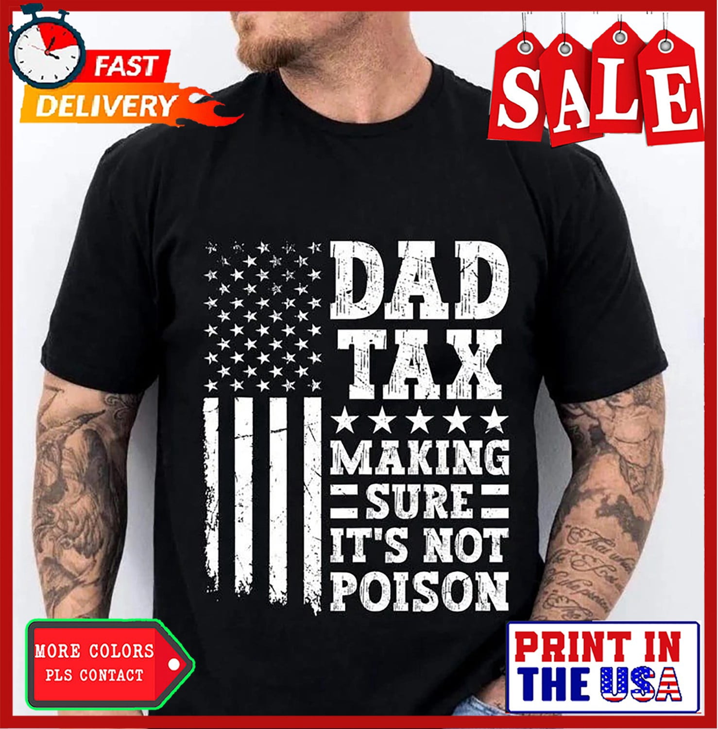 PrintJunkie Dad Tax Shirt, Fathers Day Shirt, Dad Shirt, Dad gift ...