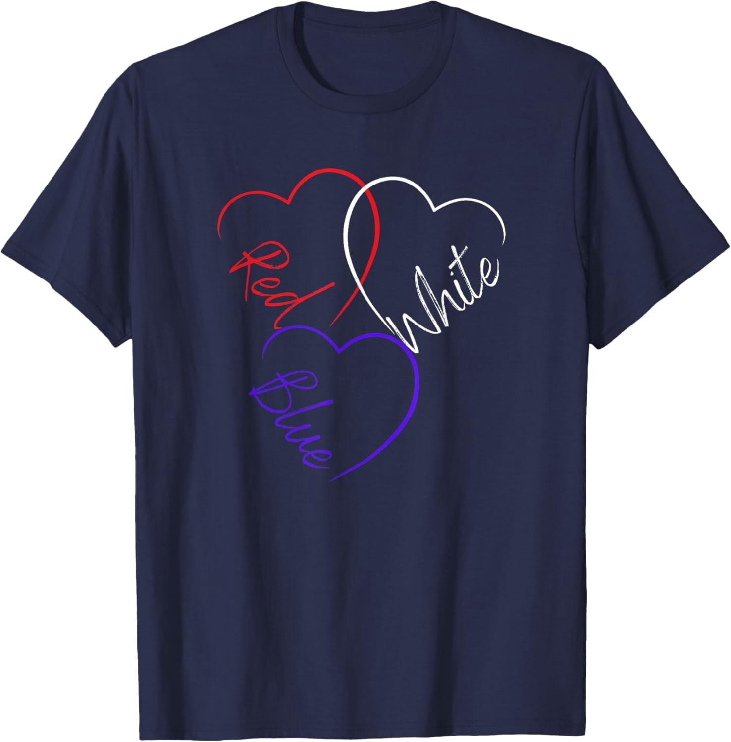 PrintJunkie Fife Life Fourth of July 4th of July Hearts T-Shirt ...