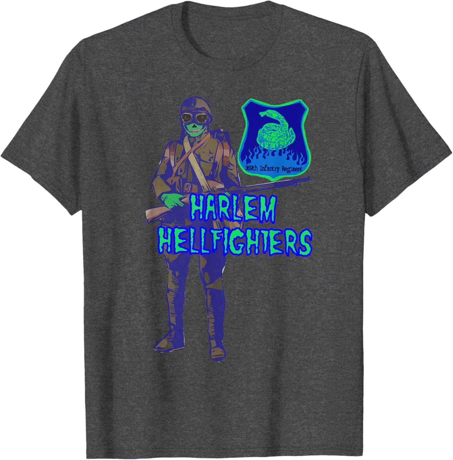 PrintJunkie Harlem Hellfighters 369th infantry WWI WWII T-Shirt ...