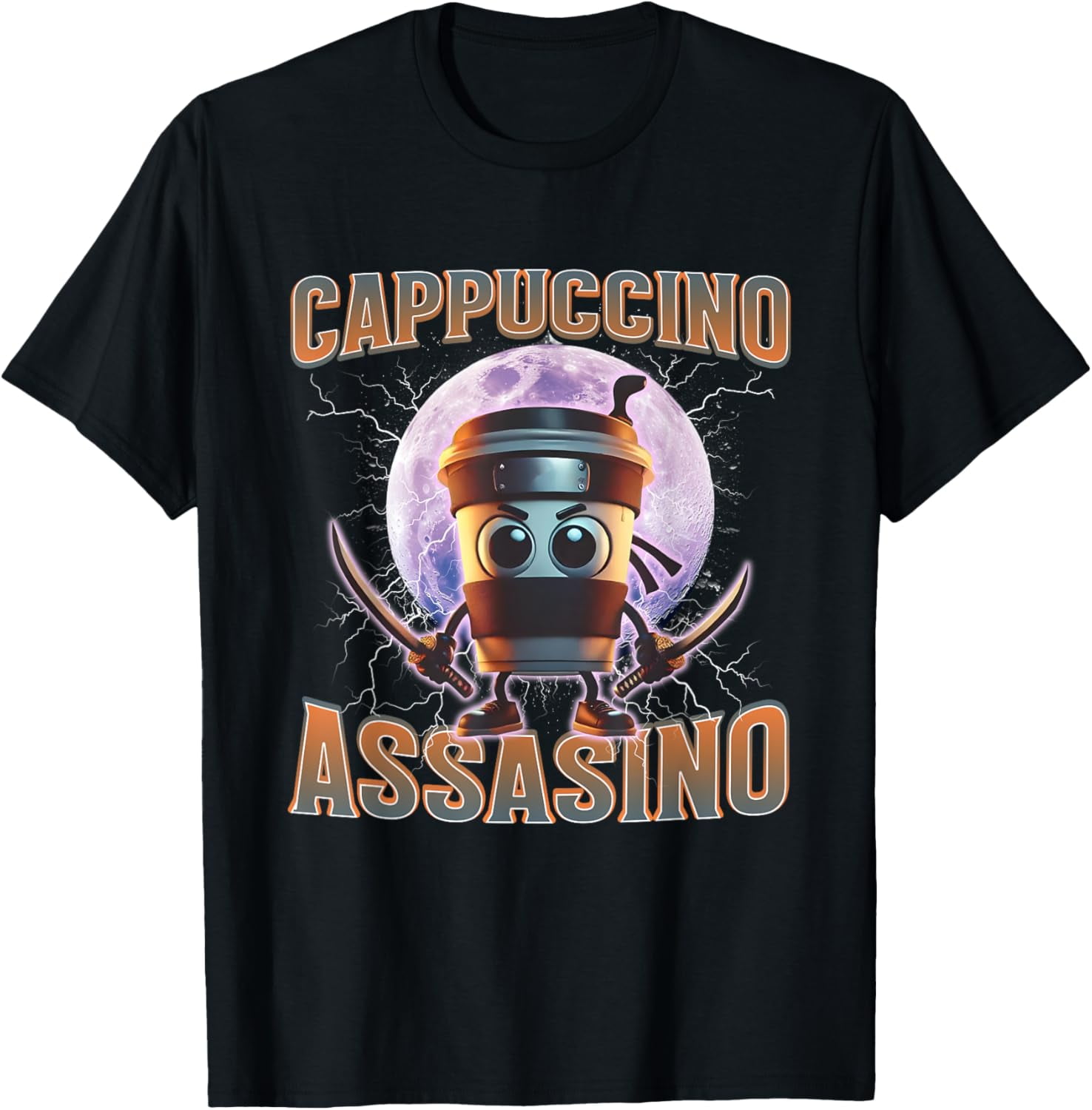 PrintJunkie Italian Brainrot Cappuccino Assassino, Funny Cappuccino T ...