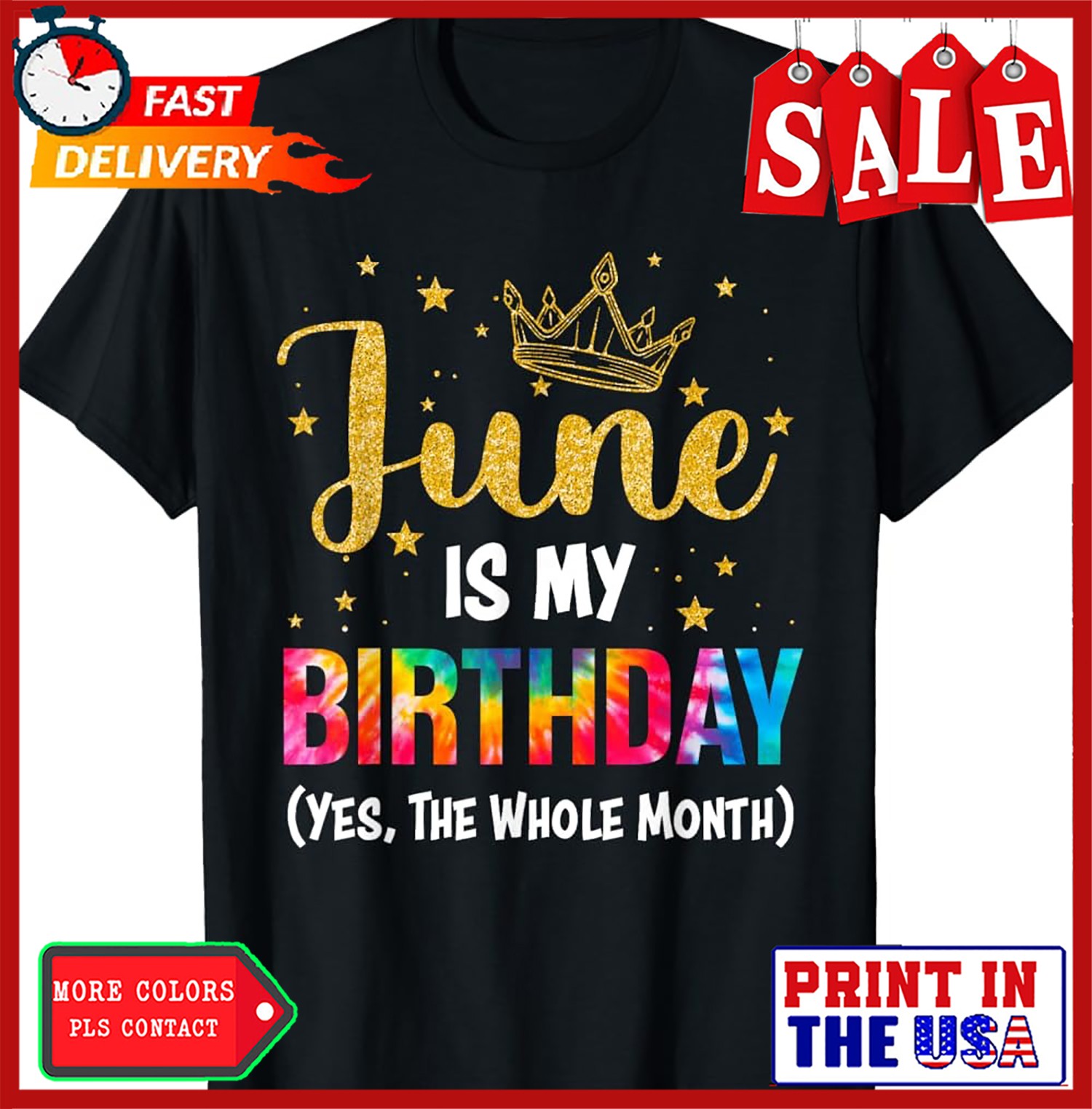 PrintJunkie June Is My Birthday Yes The Whole Month June Birthday T ...