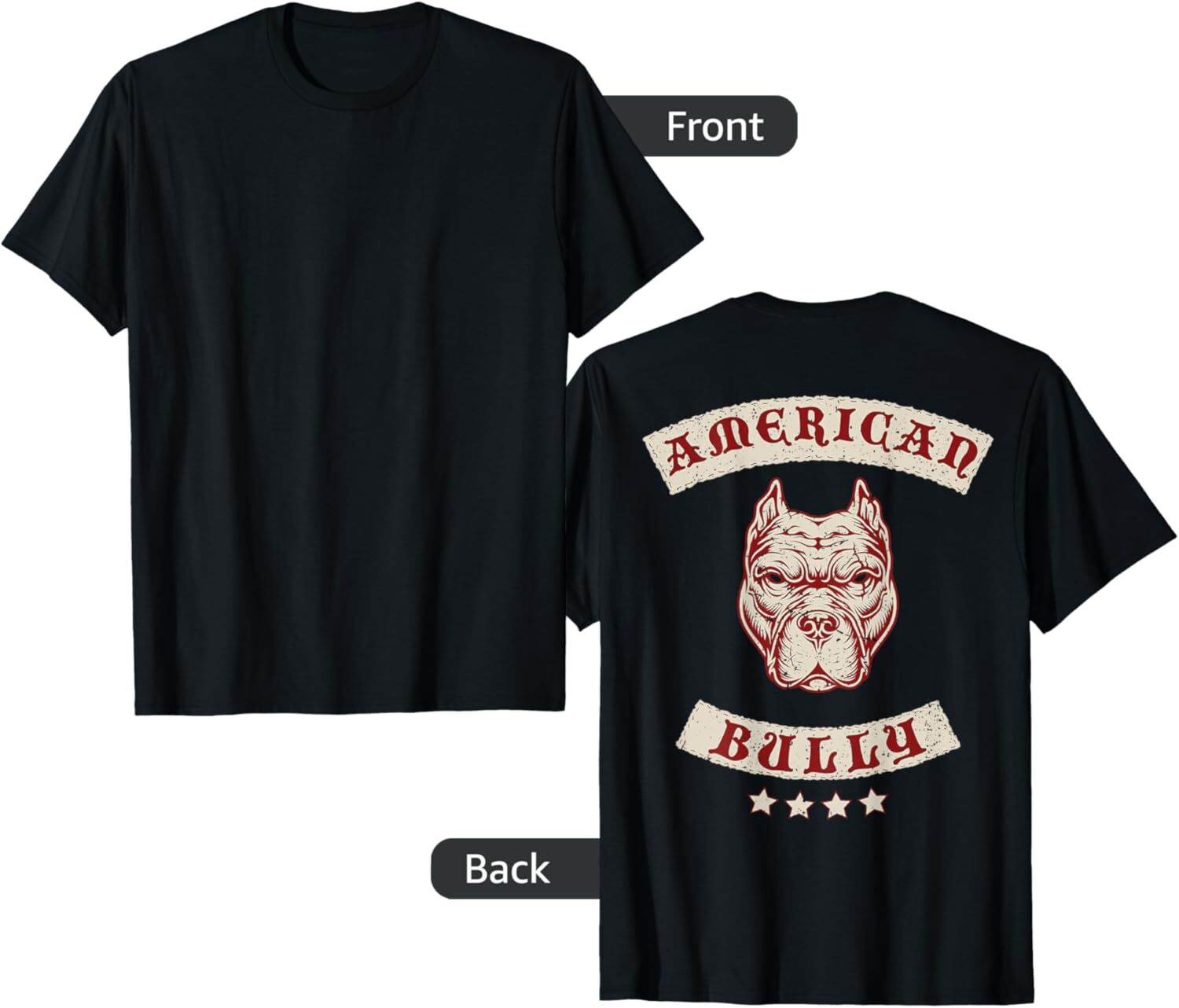 PrintJunkie Pit Bull American Bully Dog Breed MC Style (Design on Back ...