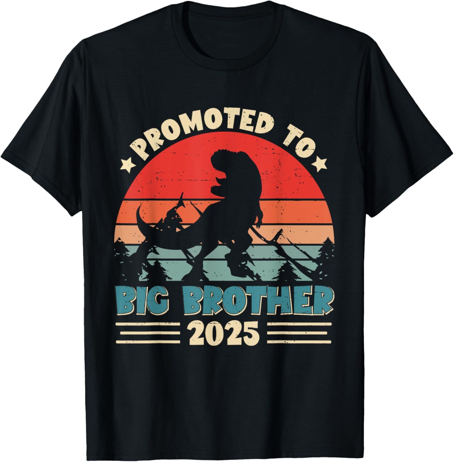PrintJunkie Promoted To Big Brother 2025 Dinosaur Big Brother Vintage T ...