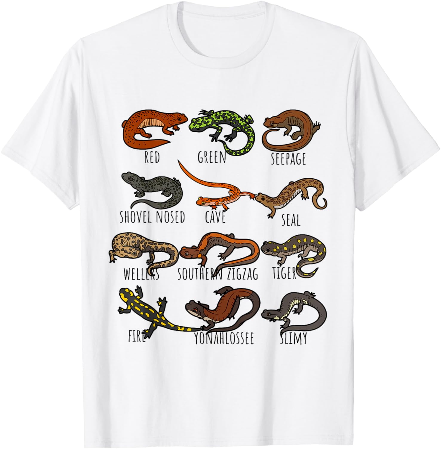 PrintJunkie Retro Quokka T-Shirt Salamanders Breeds Collection for ...